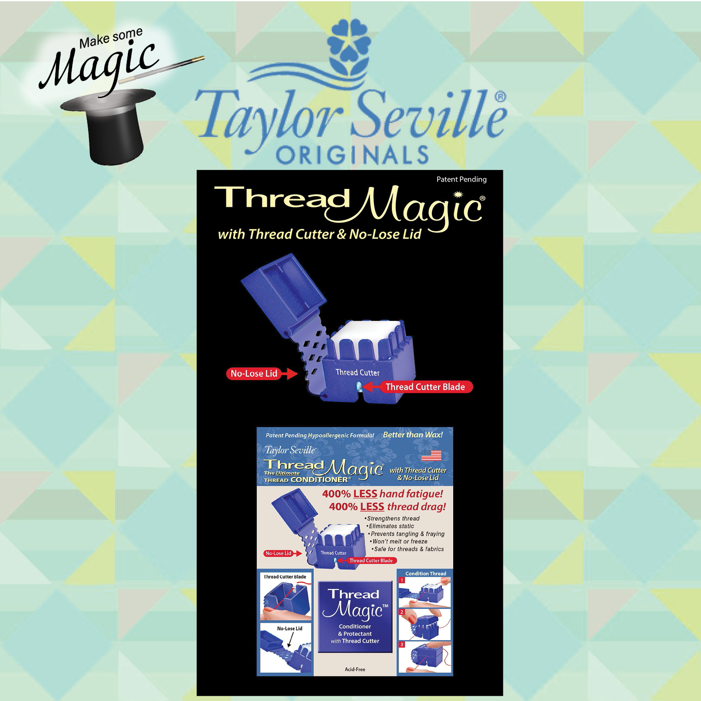 Taylor Seville Thread Magic Square with Cutter - Floriani