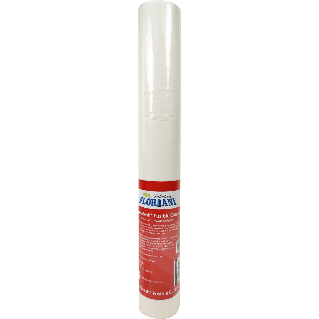 Floriani Power Mesh Fusible - NATURAL - 20” X 10 YARDS - Floriani