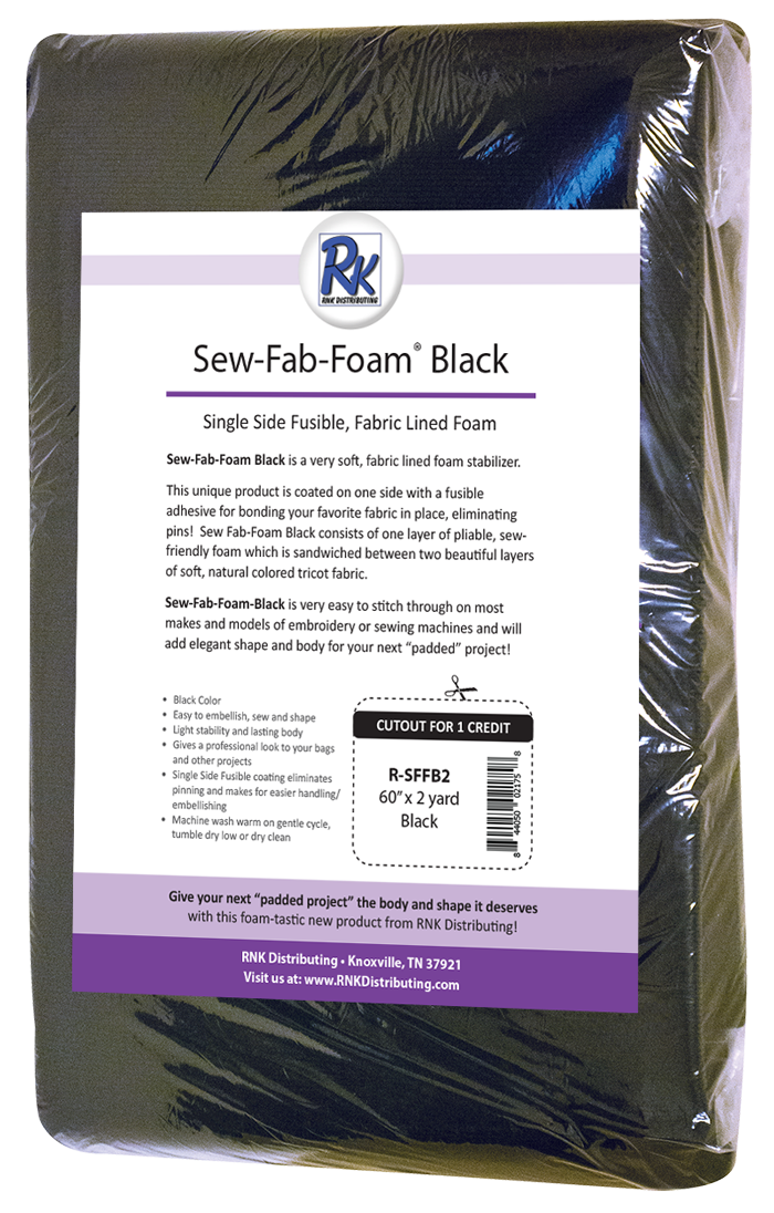 RNK Sew Fab Foam - Black - 60" x 1 yd - Floriani