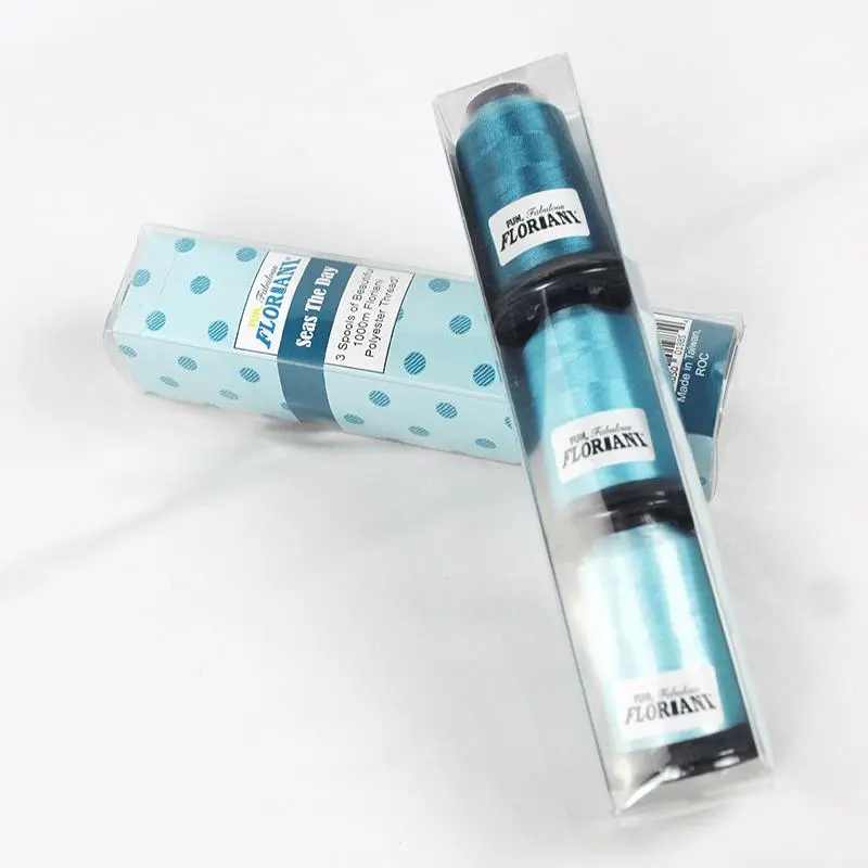 Floriani 3 Spool Embroidery Thread Set - Seas the Day Aqua - Floriani
