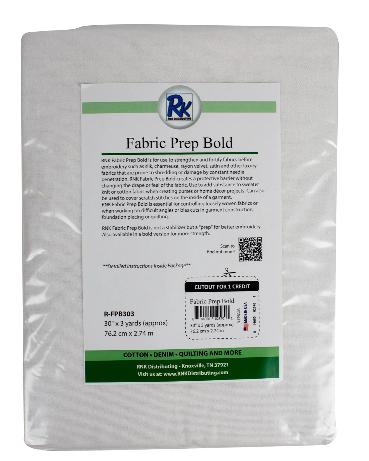 RNK Fabric Prep Bold - 30" x 3 yards - Floriani