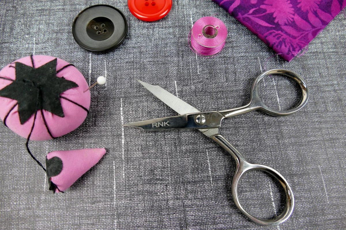 RNK Precision Micro-Serrated, Straight-Tip Trimming Scissor - Floriani