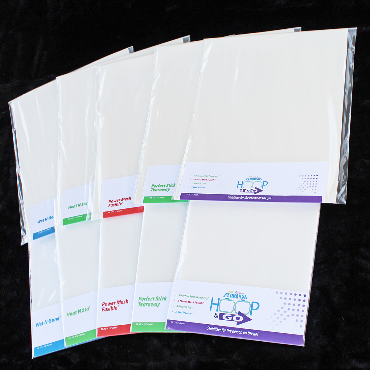 Floriani Hoop N Go 10" Perfect Stick Tearaway - 10"x12" - 25 PK - Floriani